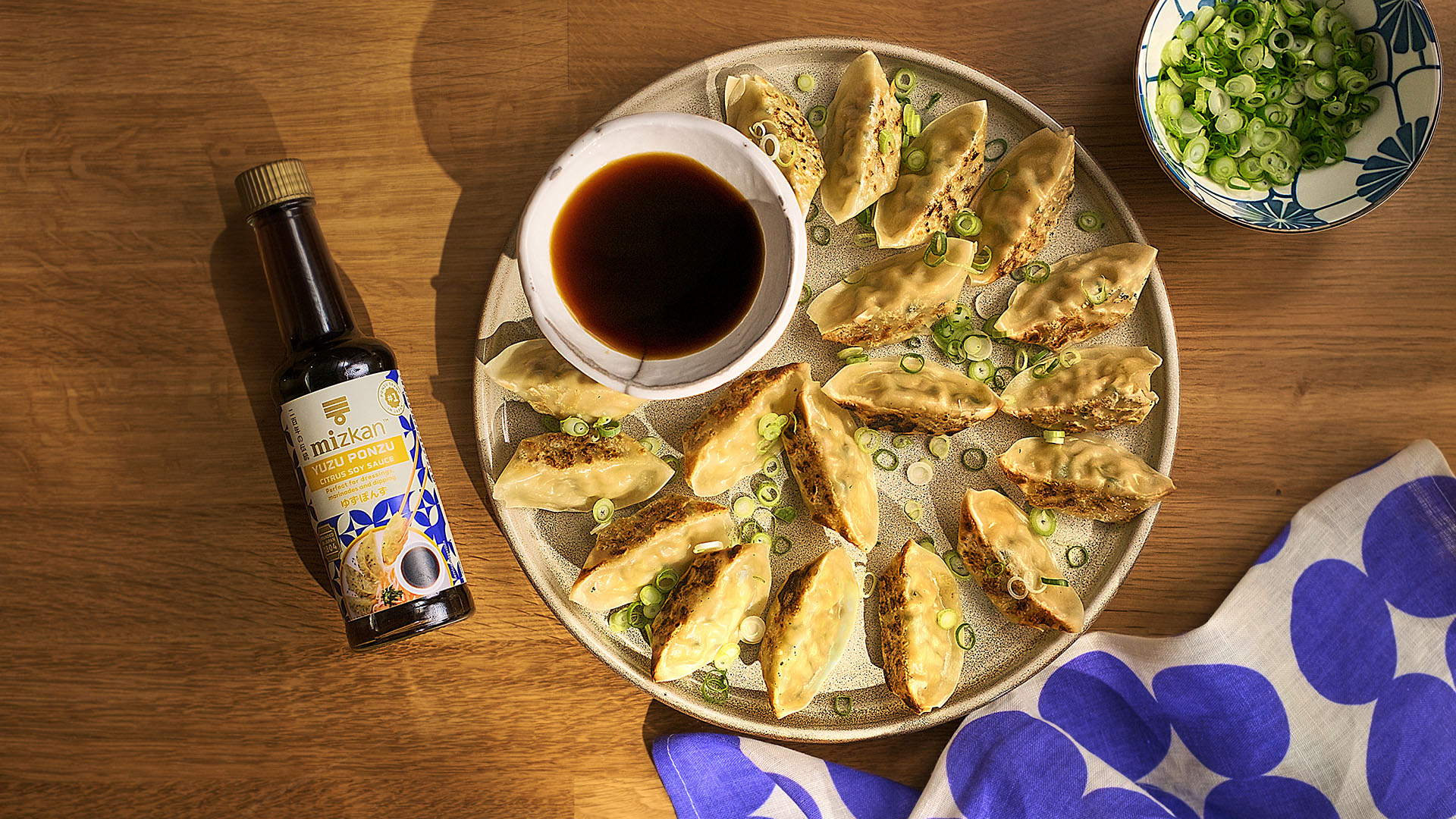 Gyozas with Yuzu Ponzu Dipping Sauce Recipe · Mizkan Kitchen